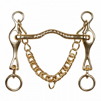 Portugiesische Kandare, gold • EL CABALLO